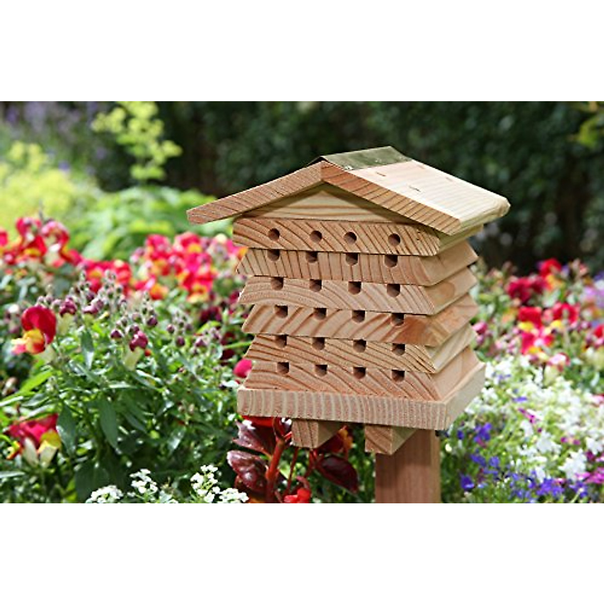 Wildlife World Interactive Wooden Bee House - Pollinator Bee Management System