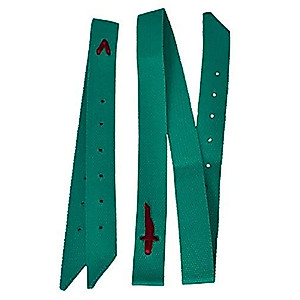 Showman Premium Quality Nylon Off Billet and Tie Strap Set. 2ply Premium Webbed Nylon (Red)