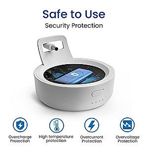 GGMM D5 Battery Base for Echo Dot 5th Generation, Portable Echo Dot Battery Base, Compatible with Alexa Echo Dot 4/5th Gen, Dot 5 Stand Accessories, Last Up to 7 Hours, White (Not Include Speaker)