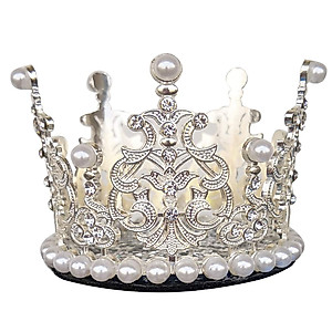 3T-SISTER Cute Crown Crystal Crown for Ski Helmet Reusable Velcro Design (Helmet not Included)