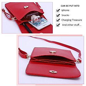 KL928 Women Small Crossbody Bag - Cell Phone Purse Smartphone Wallet Bags (Fox-Adjustable Strap)