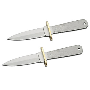 Whole Earth Supply (Set of 2) Large Boot Knife Knives Blades Blanks Hunting Blade Hunter Dagger Throwing New BL7706