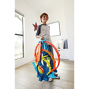 Hot Wheels Track Builder Triple Loop Stunt Loops Hot Wheels 1:64 scale Vehicles