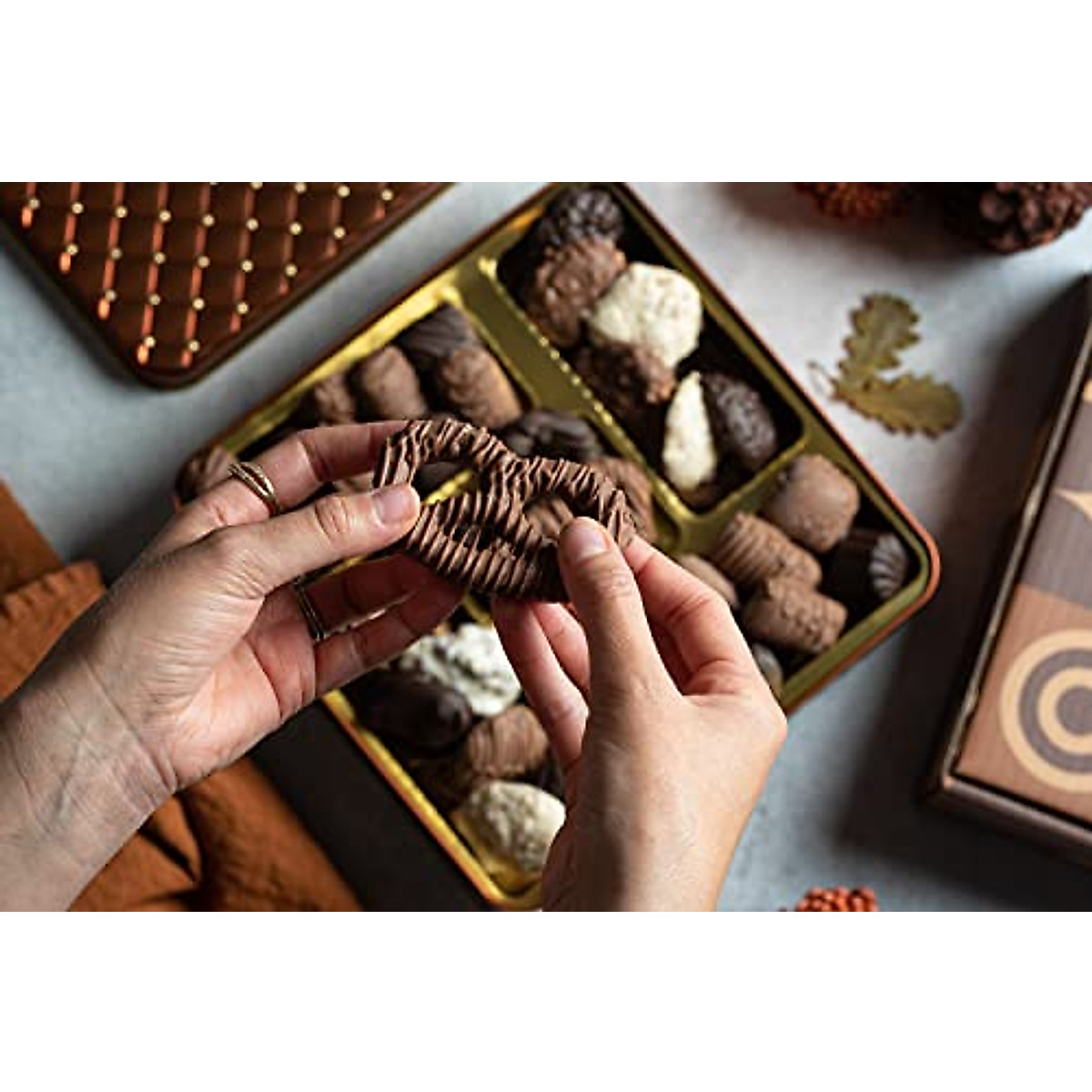 Chocolate Gift Basket, Candy Food Gifts Arrangement Platter, Gourmet Snack Box, Birthday Present Idea, Corporate Him & Her, Men Women Sympathy Family Parties & Get Well- Bonnie & Pop