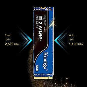 kimtigo 256GB SSD M.2 2280 NVMe Interface PCIe Gen 3x4 Internal Solid State Drive (Read/Write Speed up to 2500/1100 MB/s) 3D NAND KTP-660