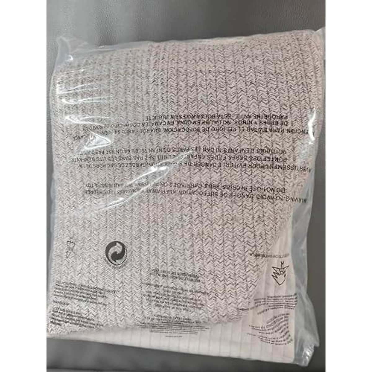 Goodheim Laundry Hamper with Lid, Large Woven Laundry Basket，Blanket and Toy Storage Basket for Living Room, Bedroom, Bathroom, Nursery（Brown and White，55L）