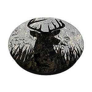 Buck Deer Hunting Camouflage design deer head PopSockets Swappable PopGrip