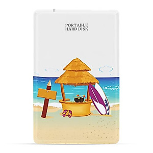 NRICO 2.5 inches Ultra Slim Portable External Hard Drive USB3.0 HDD Storage Mobile Hard Disk Compatible for PC, Mac, Desktop, Laptop (320GB, Beach)