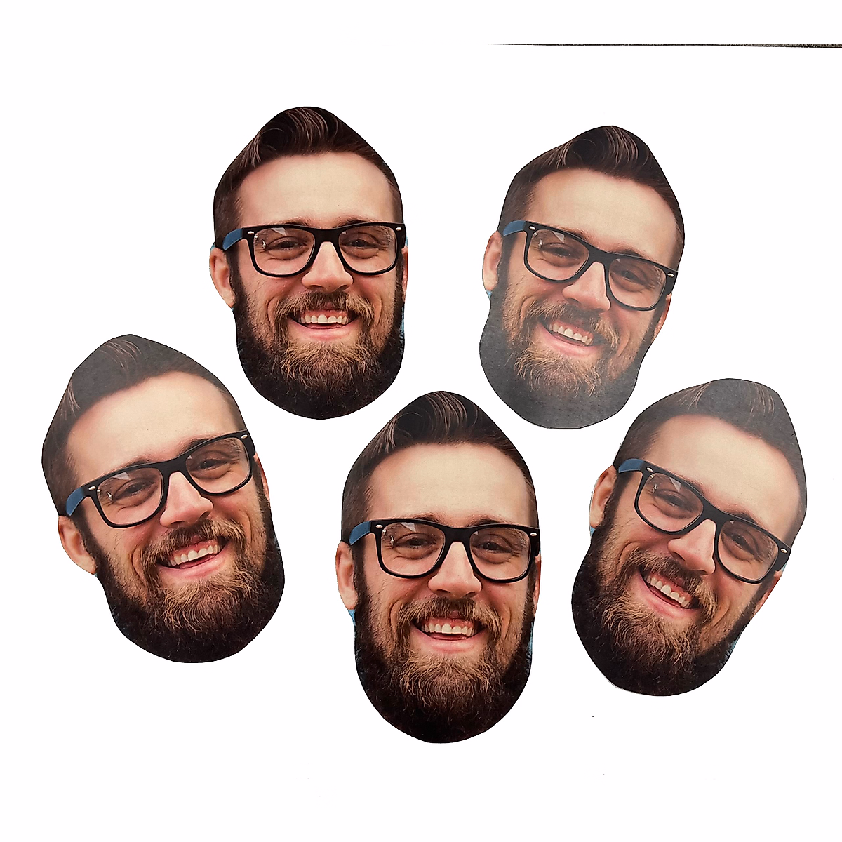 Face on a Stick, Custom face Cutout, Party Prop, Fat Face, Head Cutout, Fan Face, Wedding, Bachelor, Graduation, 6pcs, Option for More