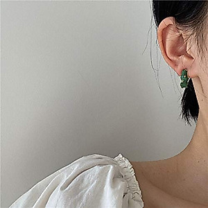 Funny Little Dinosaur Stud Earrings Dripping Oil Cartoon Green Dinosaur Animal Fun Earrings for Women (dinosaur)