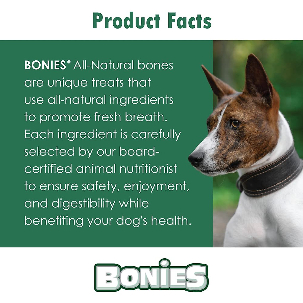 BONIES Natural Calming Formula Regular-Sized Single Bone for Dogs Over 50 LBS - Natural Dog Treats - Healthy Teeth & Fresh Breath - Low Calories - Chicken Flavor - 1 Bone