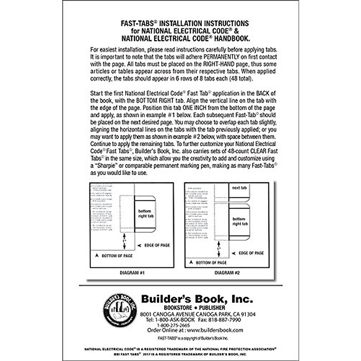 2017 National Electrical Code NEC Softcover Tabs