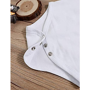 Mother's Day Baby Gift for Mom-Happy 1st Mothers Day Mommy Print Infant Romper Outfit Newborn Cotton Jumpsuit (White-A, 9-12 Months)