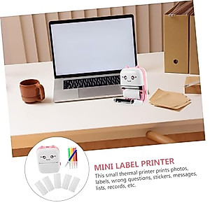 NUOBESTY 1 Set Sticker Printer Picture Printer Pocket Photo Printer Wrong Question Printer Connect Printer Small Printing Machine Color Printer Printing Tool Abs Pink