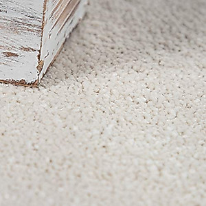 Paco Home Solid Area Rug in Cream Modern Plain Design, Size: 6'7" x 9'2"