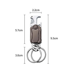 gsiollvderbarley key chain,keychain clip,Universal Key Fob Keychain Holder for Men and Women,360 Degree Rotatable,Bottle Opener,Carabiner Car Key Chains.