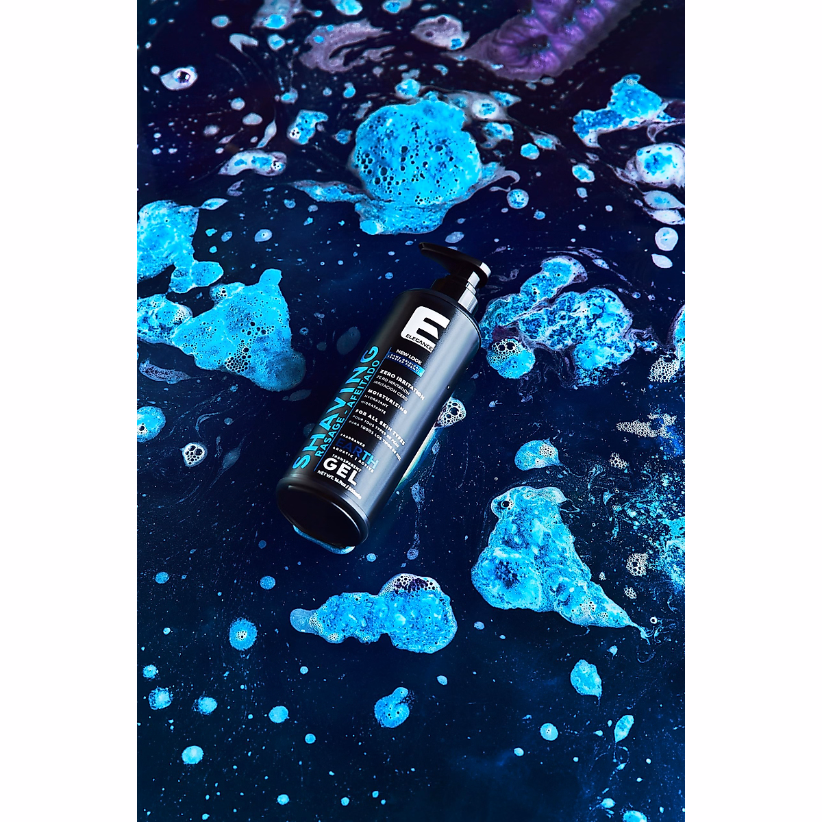 E Elegance Barber Accessories - Transparent Shaving Gel For Men Or Women, Aquatic/Acive Earth Fragrance - The Ultimate Shaving Solution For A Smooth, Irritation-Free Experience, 16,9 Oz