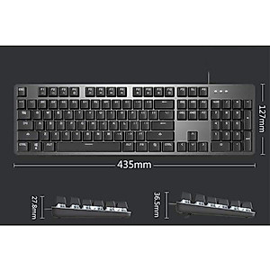 FEDRUI Gaming Keyboard, LED Backlit Computer Keyboard, Desktop Wired Keyboard, Computer Keyboard for Gaming PC