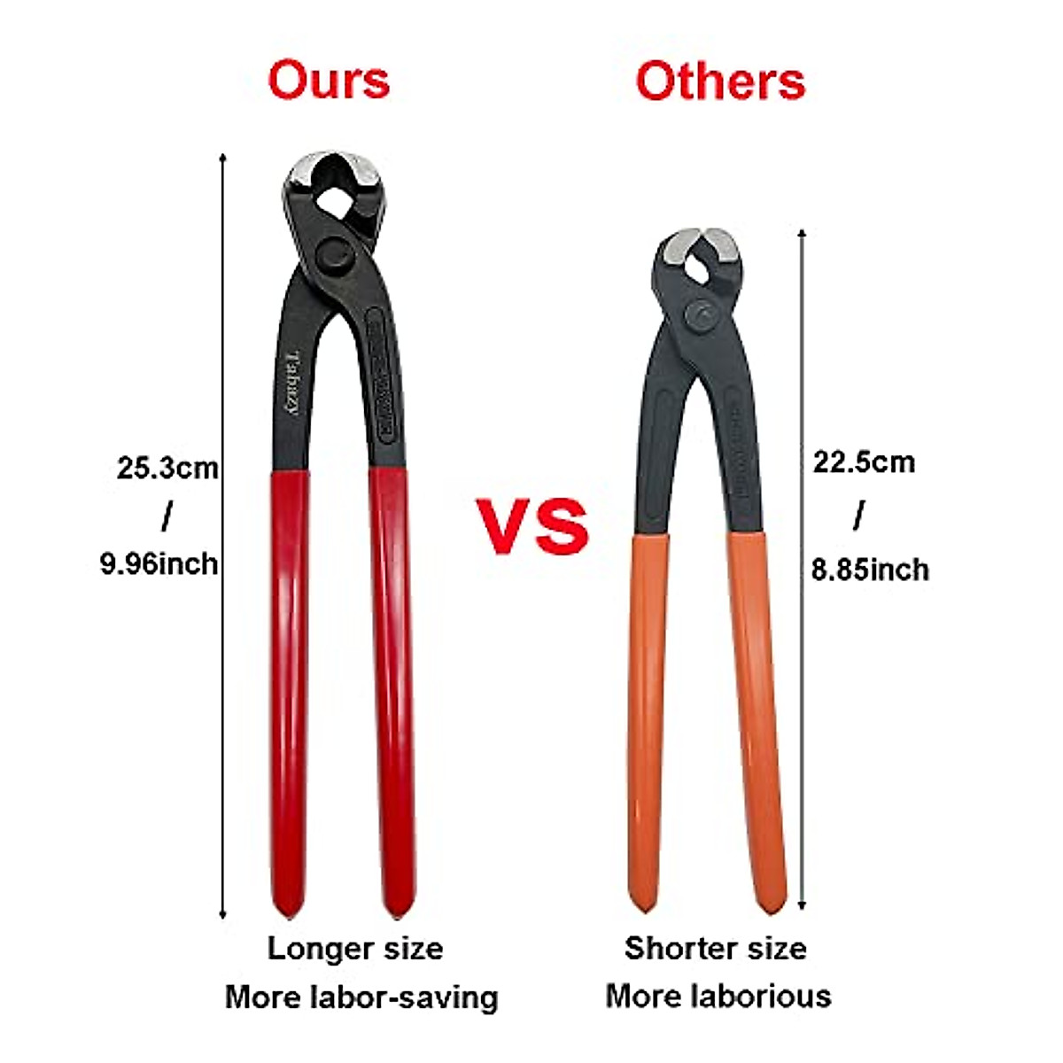 Ear Clamp Pliers, Pincer Crimper Tool, Single Ear Hose Clamps Pliers for Auto ATV UTV, Nail Puller for Securing Pipe Hoses, Front Jaw