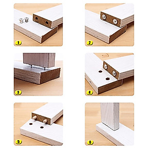 AUTOTOOLHOME Dowel and Tenon Center Transfer Plugs Point 1/4", 5/16", 3/8" and 1/2" Set of 8