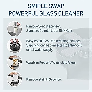 Glass Rinser for Kitchen Sink Bar Glass Washer Bottle Washer Cup Cleaner for Sink Cup Rinser Cup Washer for Sink