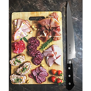 MASAMOTO VG Sujihiki Slicing Knife 10.5" (270mm) Made in JAPAN, Professional Japanese Slicer Knife for Brisket, Meat, Sashimi, Super Sharp Japanese Stainless Steel Blade, Full Tang POM Handle, Black