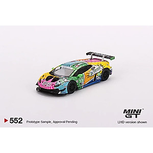 True Scale Miniatures Model Car Compatible with Lamborghini Huracán GT3 EVO #19 Gear Racing 2020 IMSA Daytona 24 Hrs 1/64 Diecast Model Car MGT00552