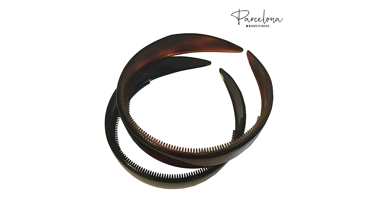 Stylish Parcelona 1" Tortoise Shell Headbands - Set of 2