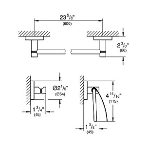 Grohe 40775EN1 Essentials City Bathroom Set, 3-In-1, Brushed Nickel