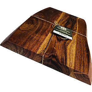 Mountain Woods Brown Hand Crafted Live Edge Cutting Board/Serving Tray made w/Solid Acacia Hardwood | Charcuterie Board | Chopping Board - 16" x 10" x 1.1"