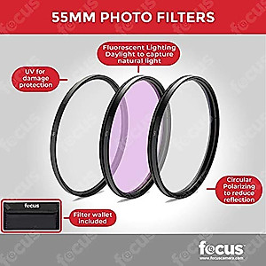 Nikon D5600 24.2MP DSLR Camera with 18-55mm and 70-300mm Lenses Bundled with 64GB SD Card, Filters, and Accessories (9 Items)