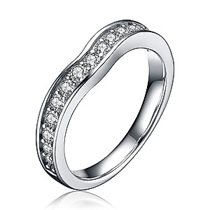 3 pcs His & Hers, STERLING SILVER & TITANIUM Wedding Rings Set. Available sizes Women's 5-10; Men's 7-13. EMAIL US SIZES THAT YOU NEED (Size His 09, Hers 09)