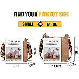 NOL Natural Organic Lifestyle Women Crossbody Handbag Retro Vegan Leather Messenger Bag with Romovable Leopard Shoulder Strap (New mustard small)