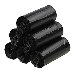 Ramddy 5 Gallon Trash Bags, Black Waste Bin Liners for Home, Office (150 Counts/6 Rolls)