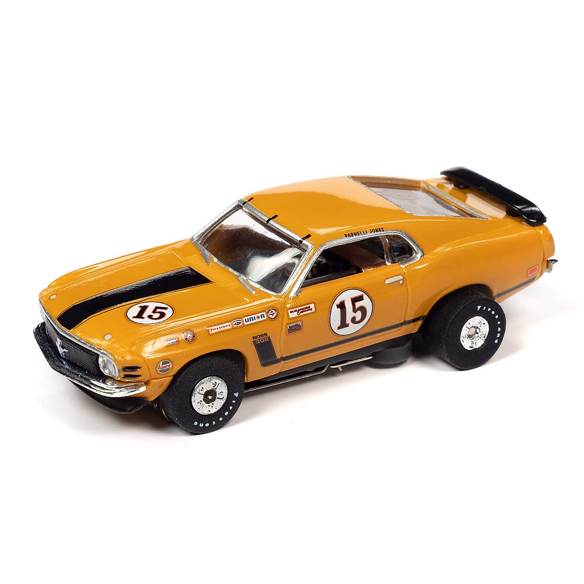 Auto World SC357-2 Thunderjet Pamelli Jones 1970 Ford Mustang HO Scale Slot Car