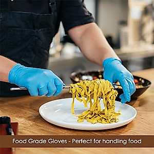 VOS Disposable Gloves| Heavy Duty | Powder Free | Latex Free Rubber | 100 Count Box |food Safe