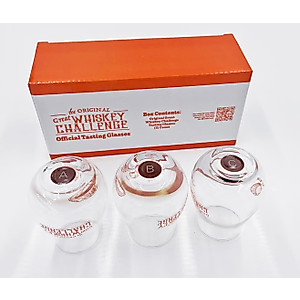 Whiskey Rum TequilaTasting Glasses | Set of 6 | Professional 3.5 oz Blind Tasting Stemless Tulip Shaped Tasting and Nosing Copitas | Small Crystal Snifters Gift Sniffers for Sipping Neat Liquor