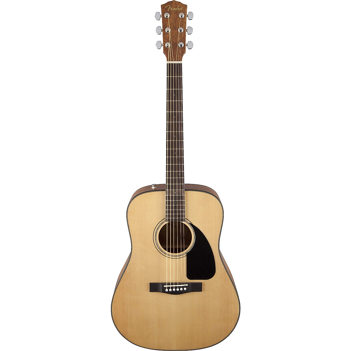 Fender CD-60 Dreadnought Acoustic Guitar - Natural Bundle with Hard Case, Strap, Tuner, Strings, Picks, Fender Play, Instructional Book, and Austin Bazaar Instructional DVD