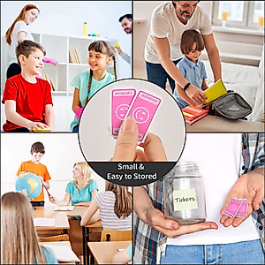 L LIKED Smile Raffle Tickets Roll,Each Tickets 1''x2'',for Events, Entry, Class Reward, Fundraiser & Prizes,1000 Tickets Per Roll -Pink