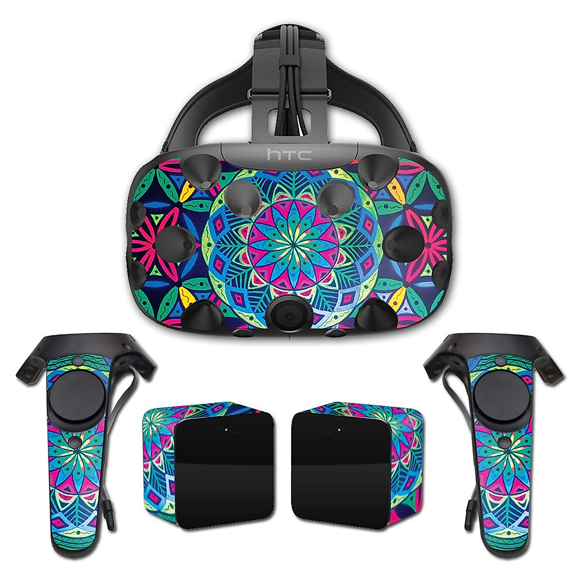 MightySkins Skin Compatible with HTC Vive Full Coverage - Geo Garden | Protective, Durable, and Unique Vinyl Decal wrap Cover | Easy to Apply, Remove, and Change Styles | Made in The USA