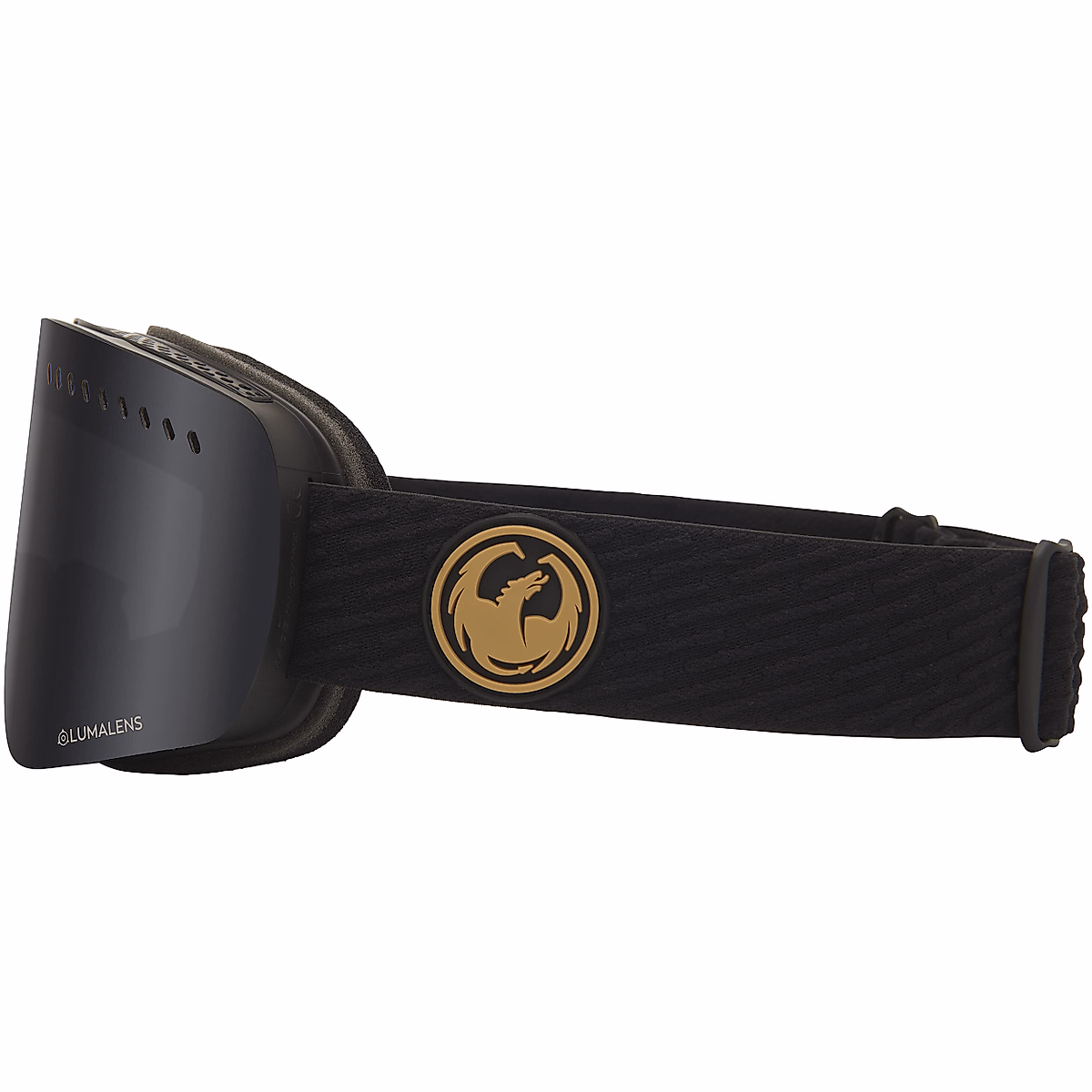 Dragon Alliance Unisex NFXS - Pk Gum Sole/Lumalens Dark Smoke, Black/Gold, Medium, 404626429002-2-Medium