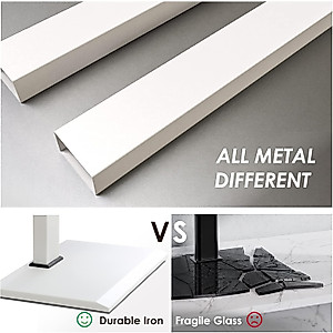 FITUEYES Floor TV Stand with Power Outlet for 26-65 Inch TVs, Swivel TV Stand with Mount Height Adjustable with Iron Base, TV Stand for Bedroom, Living Room Hold Up to 88 lbs, White