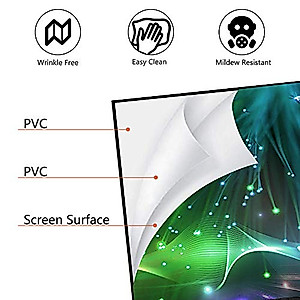 ShowMaven 120in Fixed Frame Projector Screen, Edge Free Borderless Projector Screen, Diagonal 16:9, Active 3D 4K Ultra HD Projector Screen for Home Theater or Office