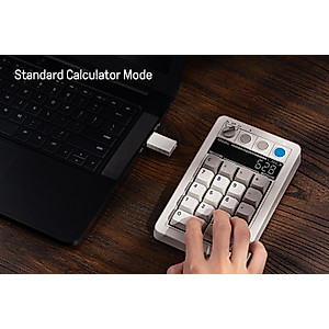 8Bitdo 18 Key Retro Mechanical Numpad, Supports PC & Standard Calculator Mode, Hot-swappable, PC Calculator Shortcut Button, Bluetooth/2.4G/Wired for Windows and Android - M Edition