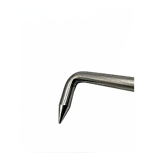 Yountiger 15" Heavy-Duty 304 Stainless Steel Meat Boning Hook T Hook Pull Hook Llift Hooks Stainless Steel Handle 1 Pack