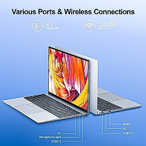 ANPCOWER 2023 Latest 15.6'' Laptop with 2.0GHz Intel Processor(up to 2.9GHz), 16GB DDR4 RAM, 512GB SSD, Windows 11 Laptop Computer with IPS FHD 1080P Display, 5G/2.4Ghz WiFi, USB 3.0, Bluetooth 4.2
