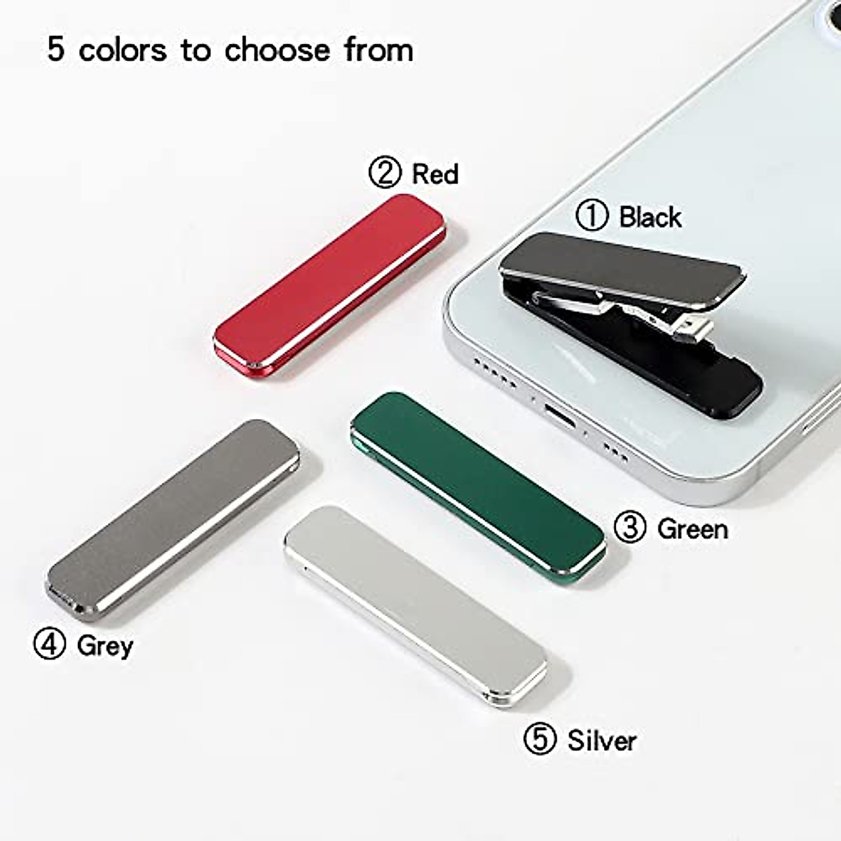 forubar Ultra-Thin Aluminum Alloy Mobile Phone Holder, Multi-Function Mini Kickstand, Foldable Desktop to use TV Live Broadcast(Black)