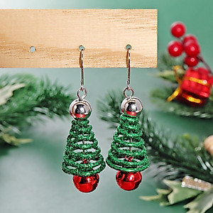 COIRIS Christmas Earrings Christmas Tree Earrings Xmas Dress Up Jewelry Earrings Christmas Jewelry Gift(ER-1220-Tree)