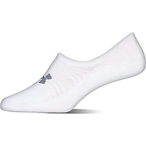 Under Armour Women's Breathe Lite Ultra Low Socks, Multipairs , White (3-Pairs) , Medium