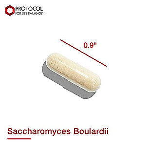 Protocol Saccharomyces Boulardii - 10 Billion CFU - Probiotic Supplement - Supports Gut Health & Digestive Health* - Relieves Occasional Diarrhea* - Halal & Kosher - 60 Veg Caps